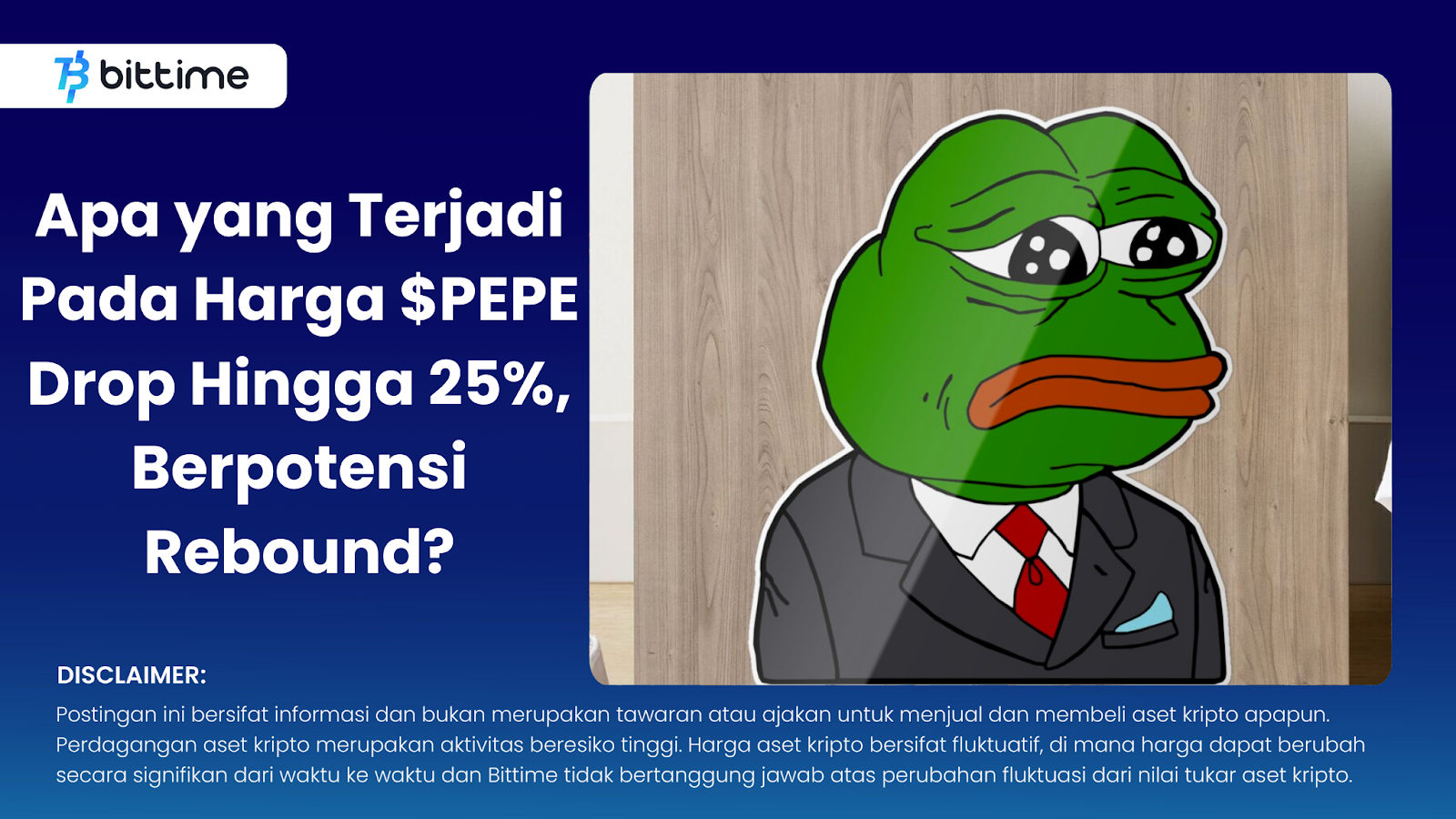 What Happens When $PEPE Price Drops Up to 25%, Potentially Rebounds? – Bittime