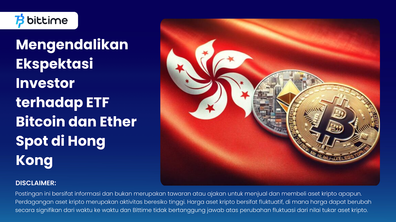 Controlling Investor Expectations of Bitcoin and Ether Spot ETFs in Hong Kong – Bittime