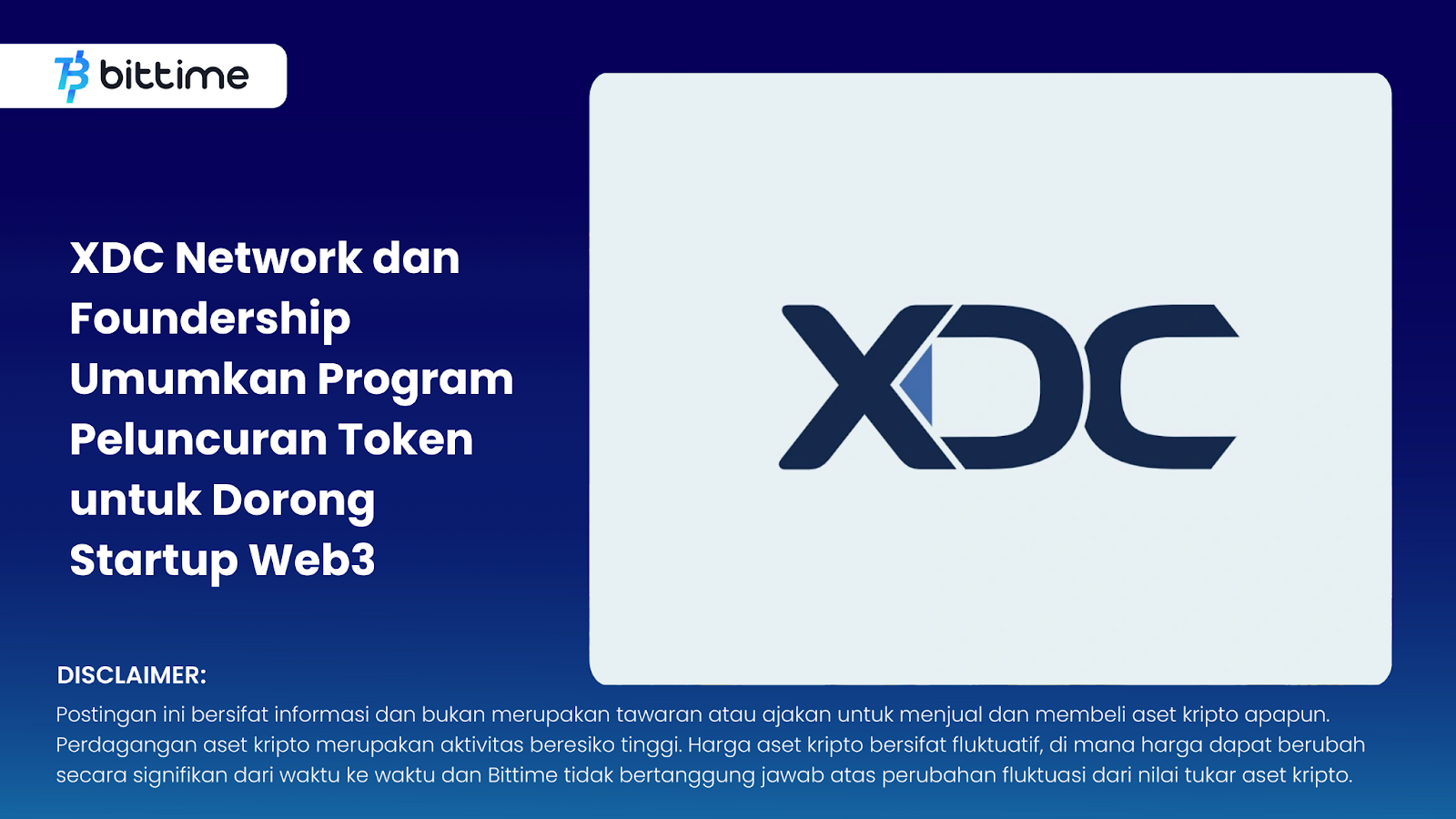 XDC Network and Foundership Announce Token Launch Program to Encourage Web3 Startups – Bittime