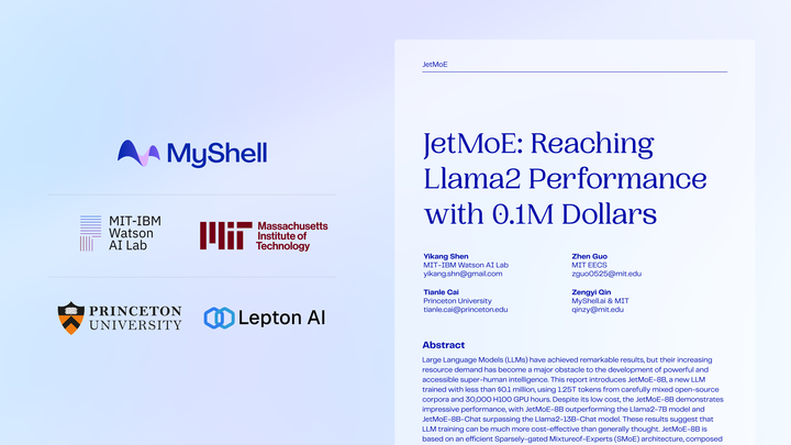 Myshell And Mit Develop Cost Effective Llm With Performance Equivalent