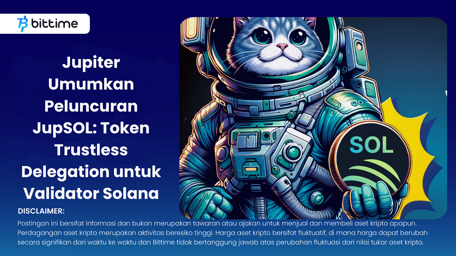 Jupiter Announces Launch of JupSOL: Trustless Delegation Token for Solana Validators – Bittime