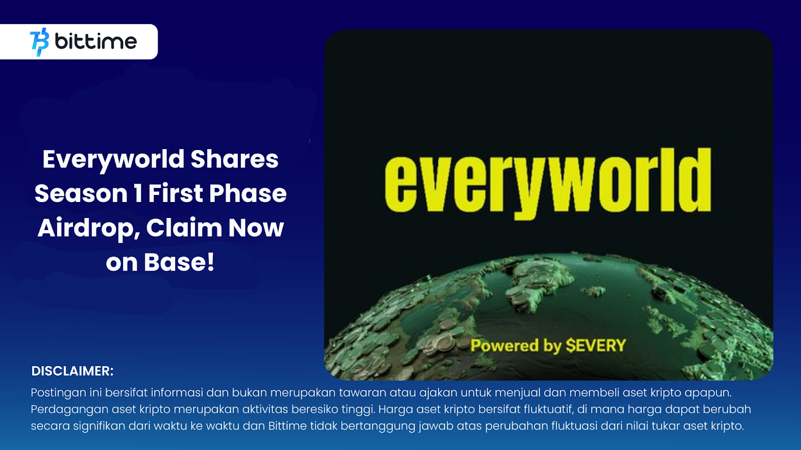 Everyworld Shares Season 1 First Phase Airdrop, Claim Now on Base ...