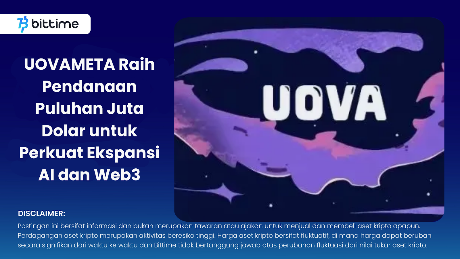 UOVAMETA Raises Tens of Millions of Dollars in Funding to Strengthen AI and Web3 Expansion – Bittime