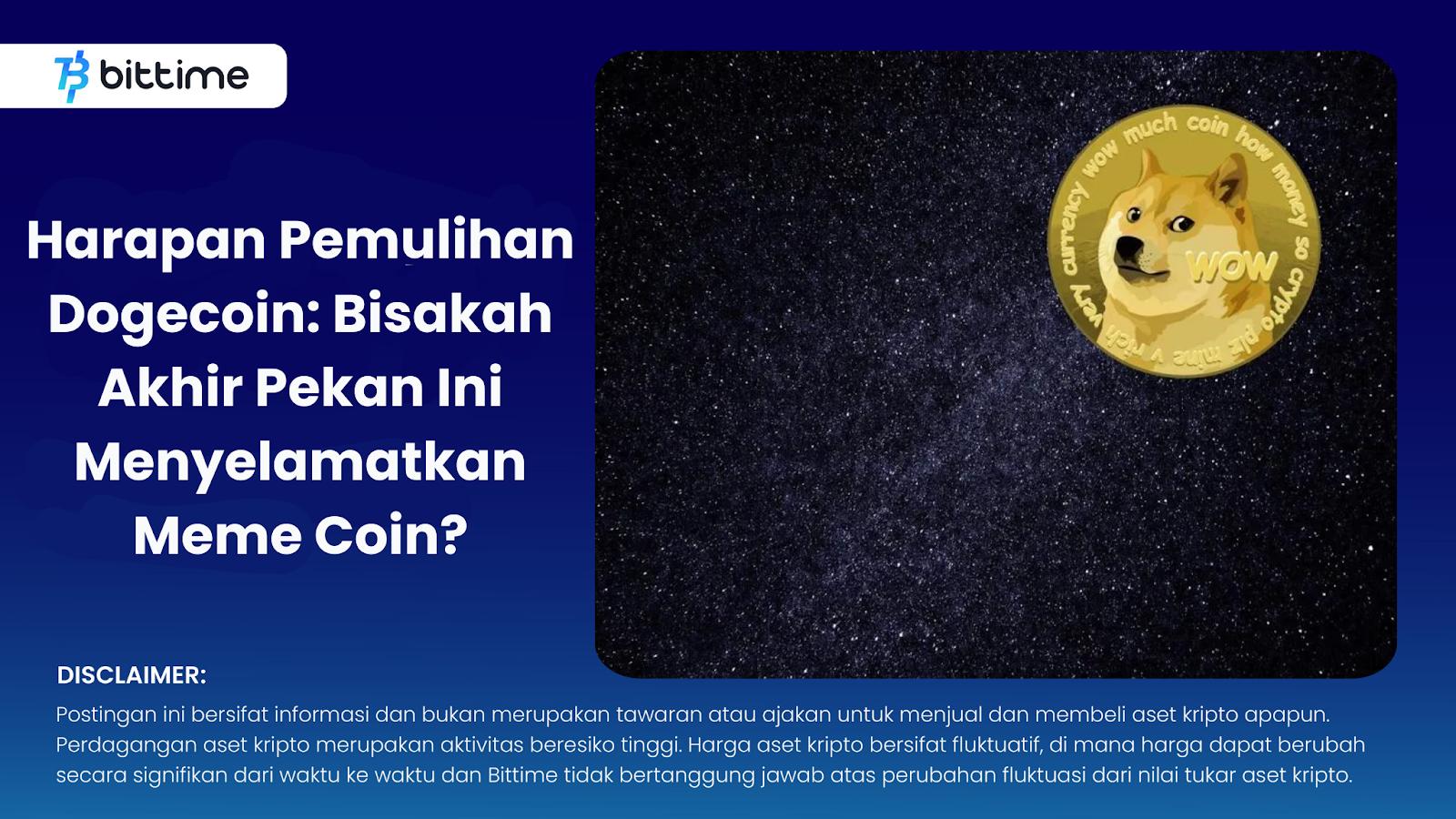 Harapan Pemulihan Dogecoin: Bisakah Akhir Pekan Ini Menyelamatkan Meme Coin? – Bittime