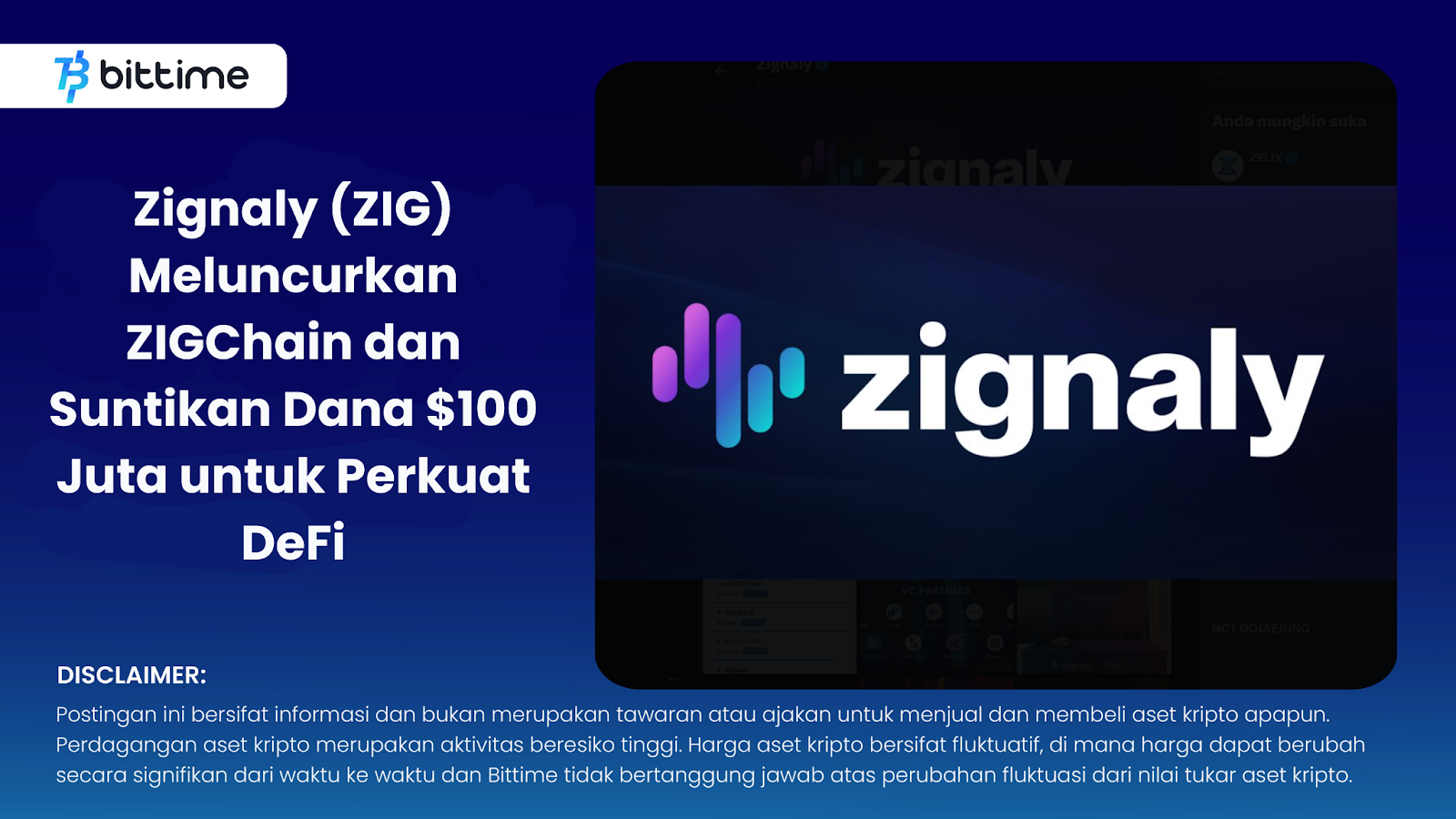 Zignaly (ZIG) Launches ZIGChain and Injects $100 Million to Strengthen DeFi – Bittime