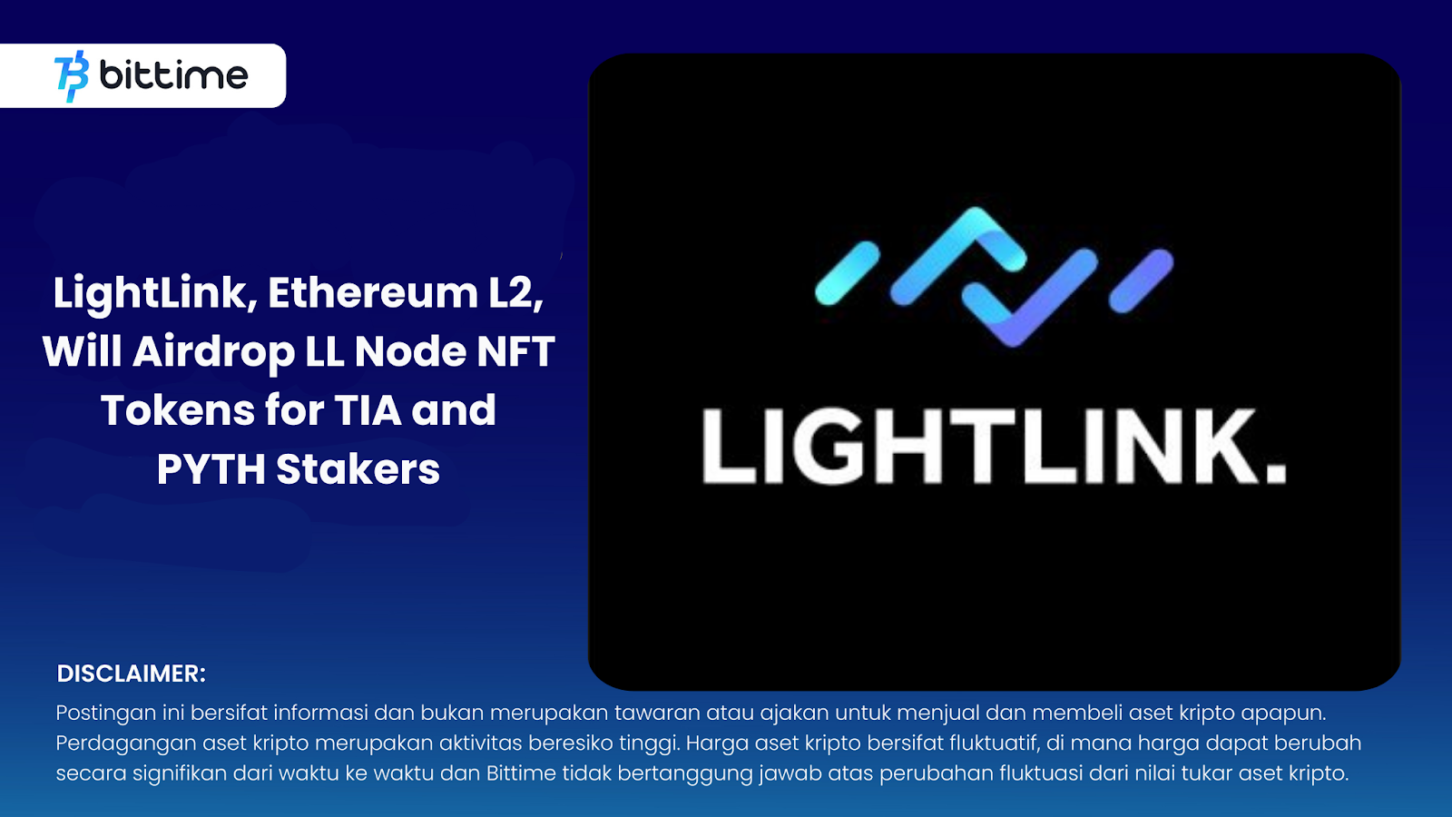 LightLink, Ethereum L2, Will Airdrop LL Node NFT Tokens for TIA and ...