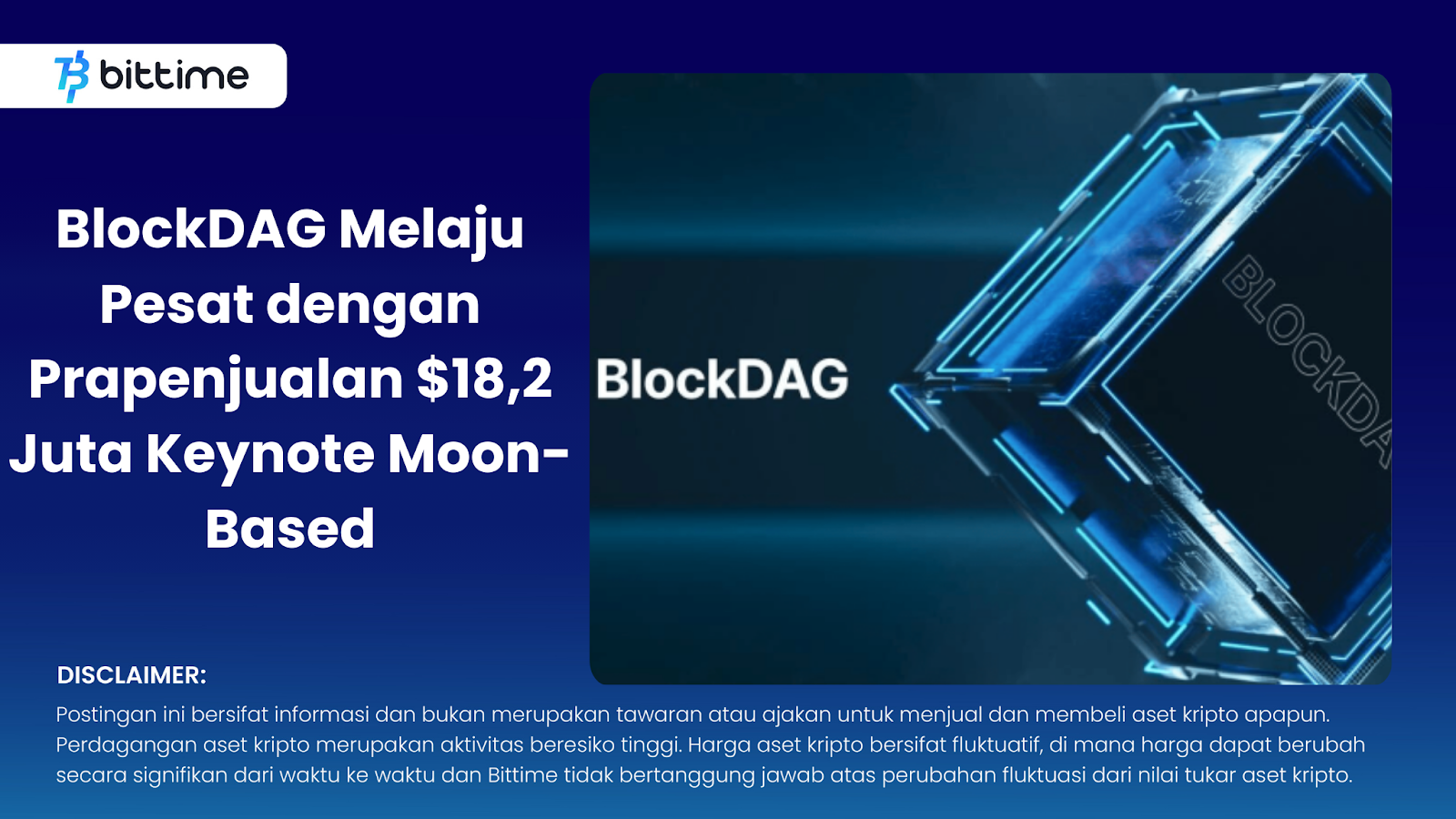 BlockDAG Runs Fast with $18.2M Keynote Moon-Based Presale – Bittime