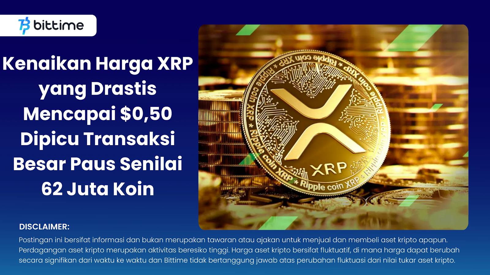 Kenaikan Harga XRP yang Drastis Mencapai $0,50 Dipicu Transaksi Besar Paus Senilai 62 Juta Koin ...