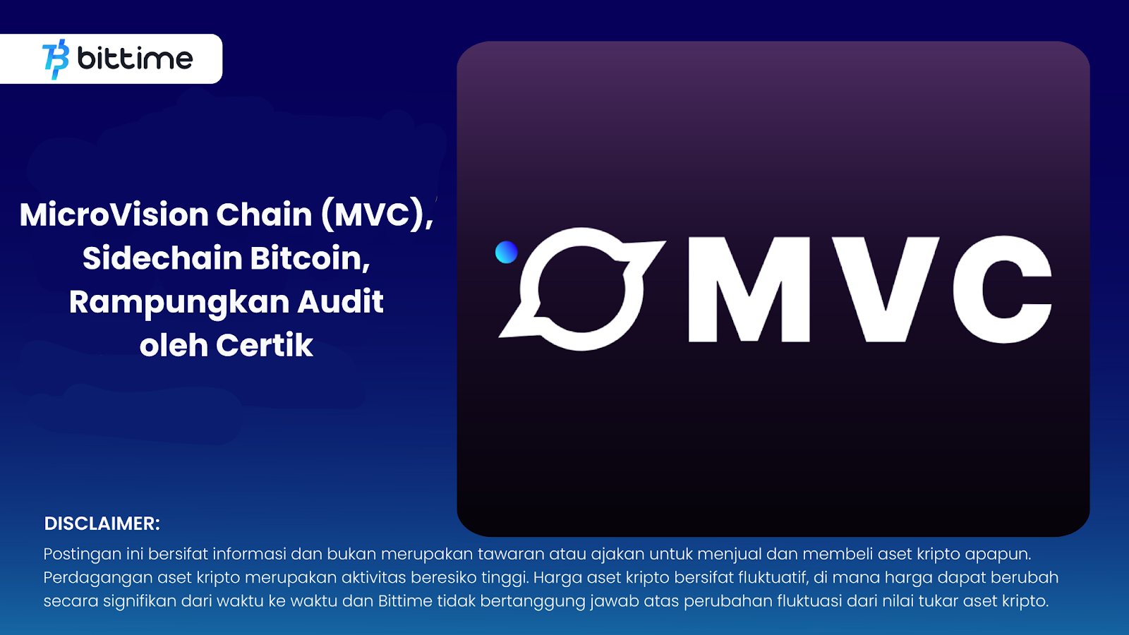 MicroVision Chain (MVC), Sidechain Bitcoin, Rampungkan Audit oleh Certik – Bittime