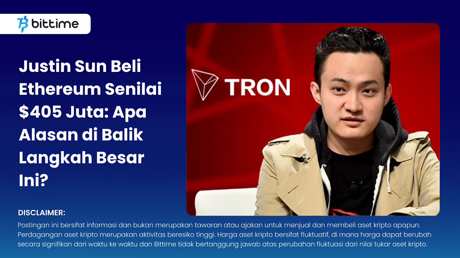 Justin Sun Buys $405 Million Worth of Ethereum: What's the Reason ...