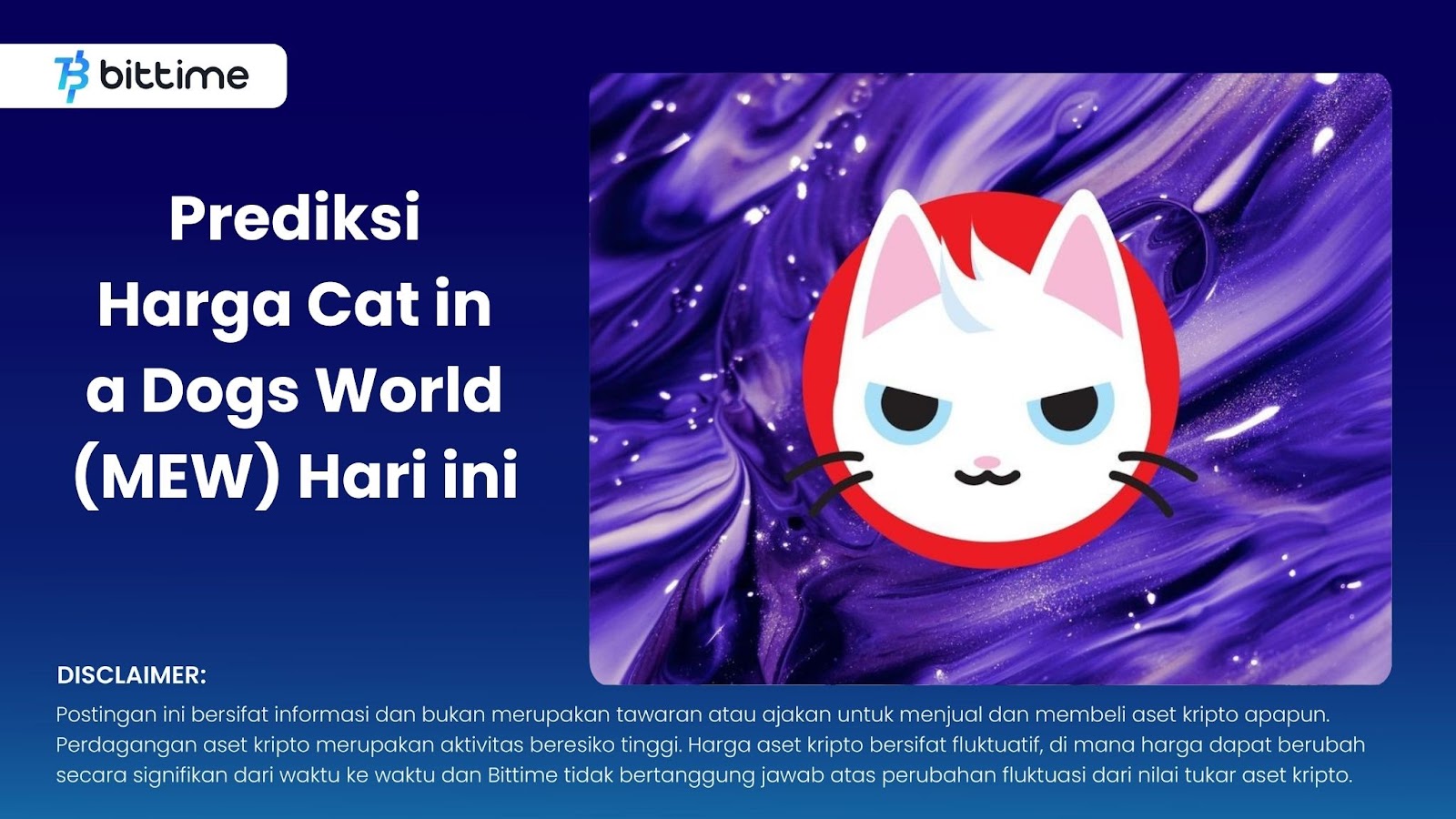 Cat in a Dogs World (MEW) Price Prediction Today – Bittime