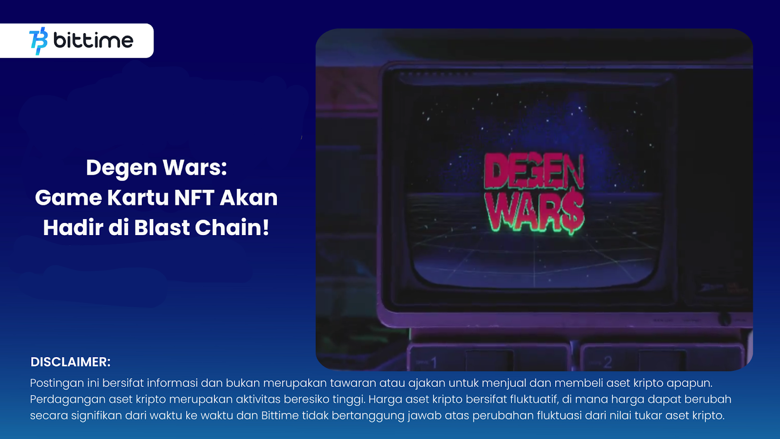 Degen Wars: Game Kartu NFT Akan Hadir di Blast Chain! – Bittime
