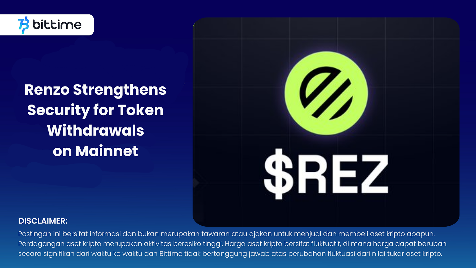 Renzo Strengthens Security for Token Withdrawals on Mainnet – Bittime