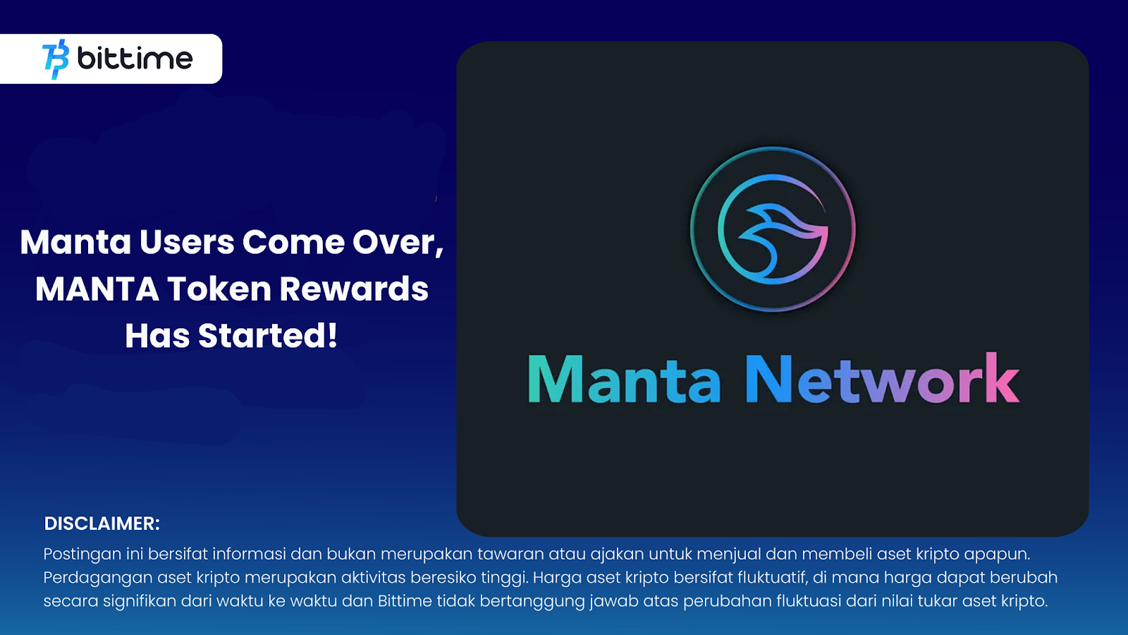 Manta Users Come Over, MANTA Token Rewards Has Started! – Bittime