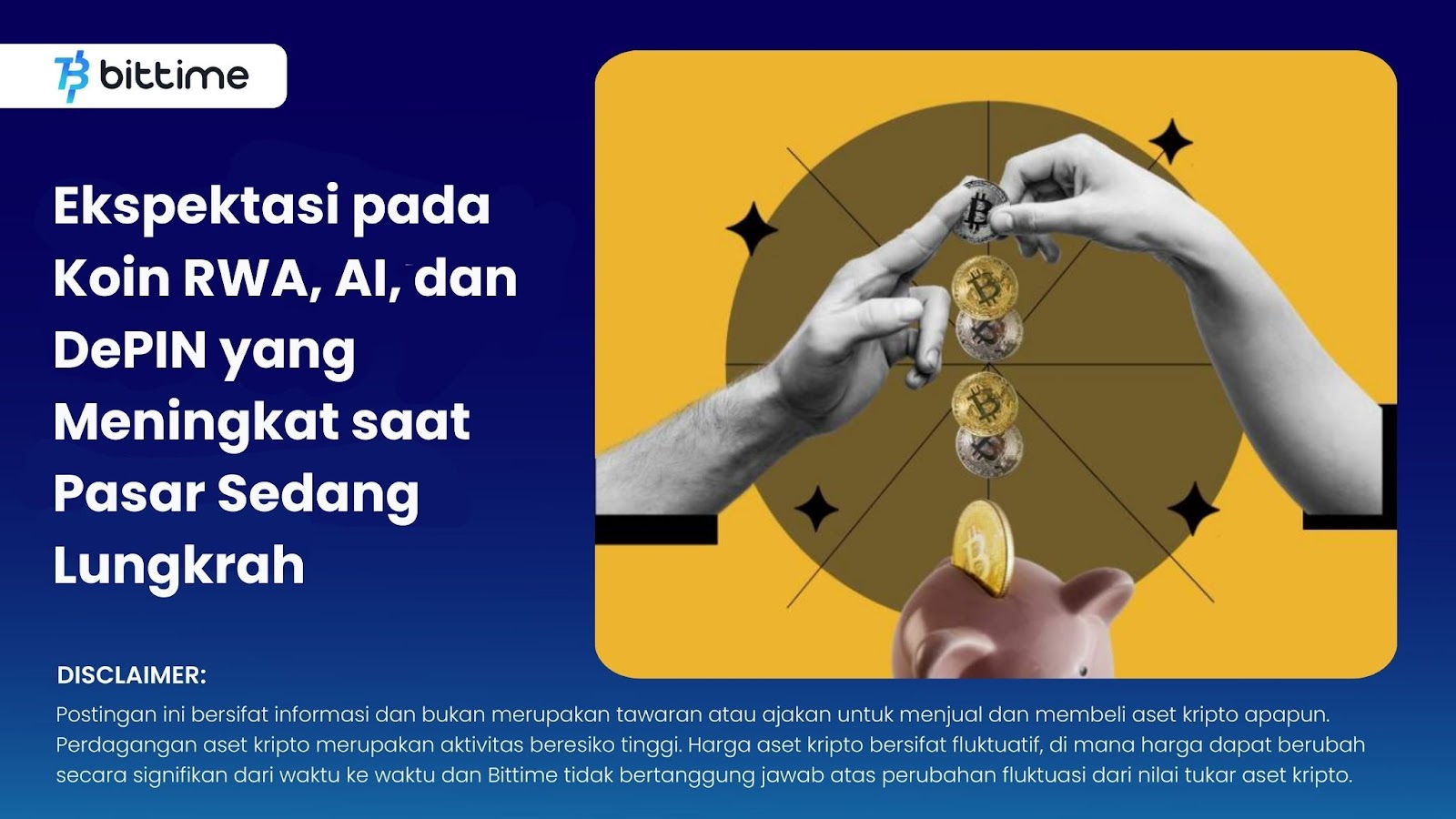 Expectations on RWA, AI and DePIN Coins are Rising as the Market is Sluggish – Bittime