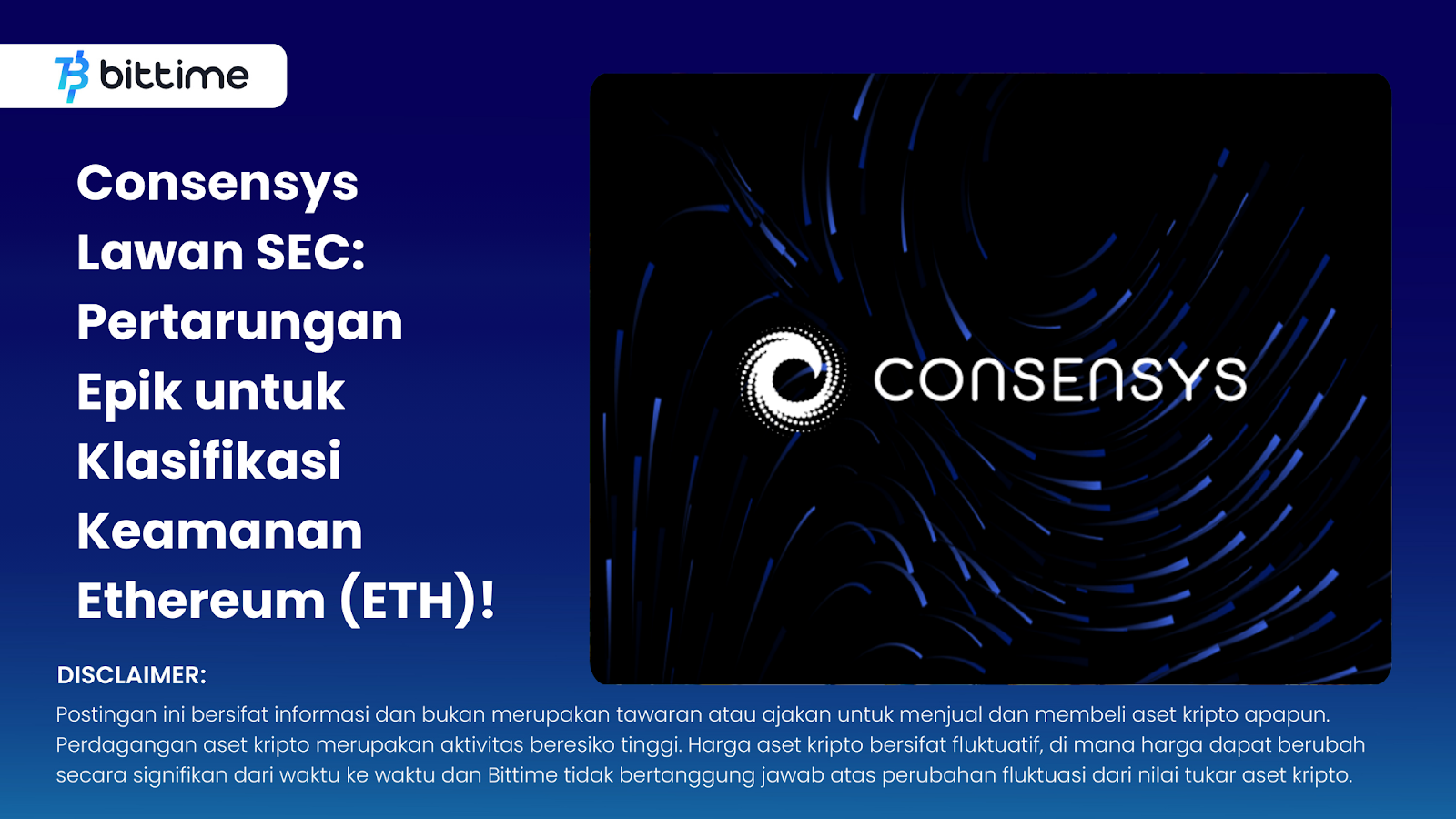Consensys Versus SEC: Epic Battle for Ethereum (ETH) Security Classification! – Bittime