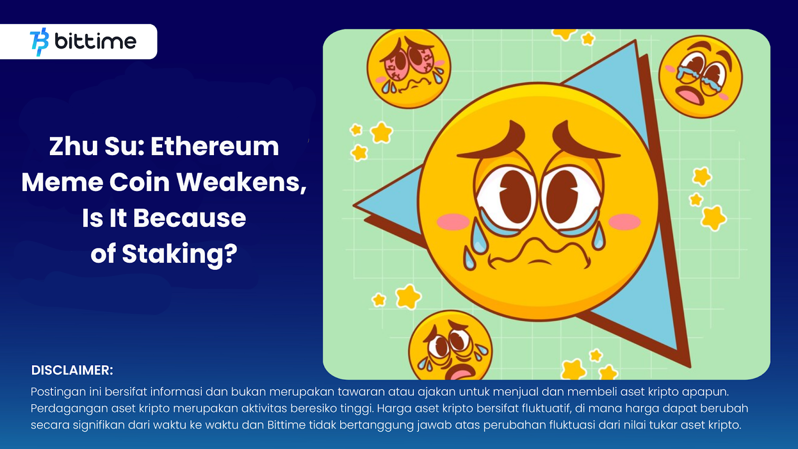 Zhu Su: Ethereum Meme Coin Weakens, Is It Because of Staking? – Bittime