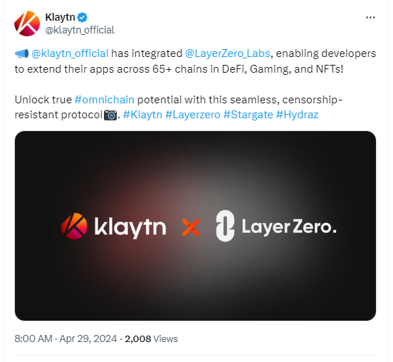 Interoperable Breakthrough: Klaytn Connects to 65+ Blockchains with LayerZero Labs – Bittime