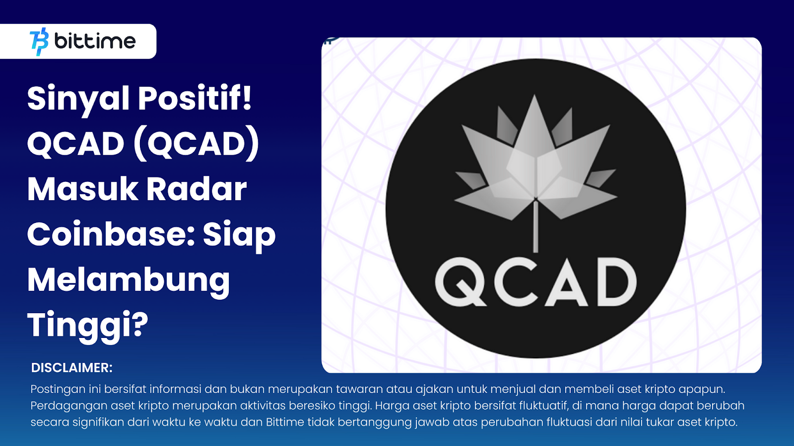 Positive Signal! QCAD (QCAD) Enters Coinbase's Radar: Ready to Soar High? – Bittime