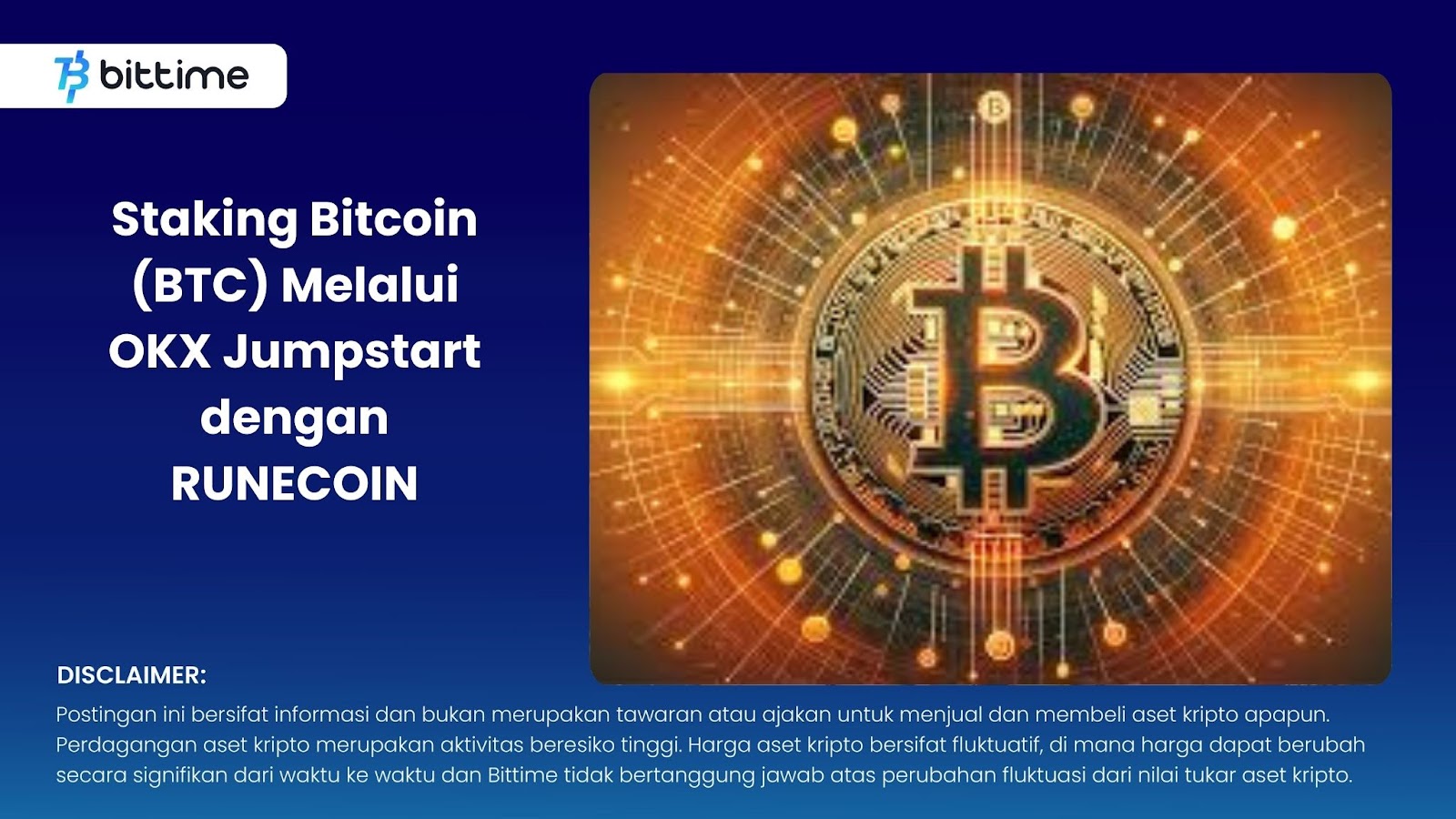 Staking Bitcoin (BTC) Via OKEx Jumpstart with RUNECOIN – Bittime