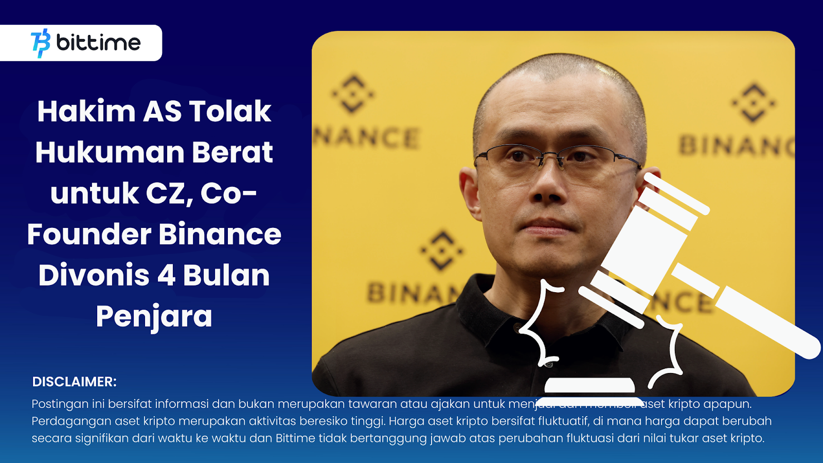 US Judge Rejects Heavy Sentence for CZ, Binance Co-Founder Sentenced to ...