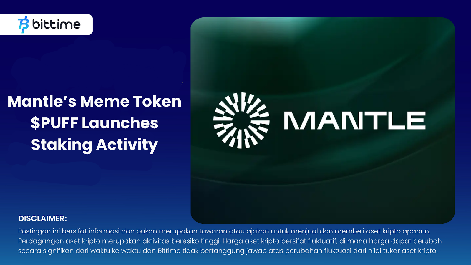 Mantle’s Meme Token $PUFF Launches Staking Activity – Bittime
