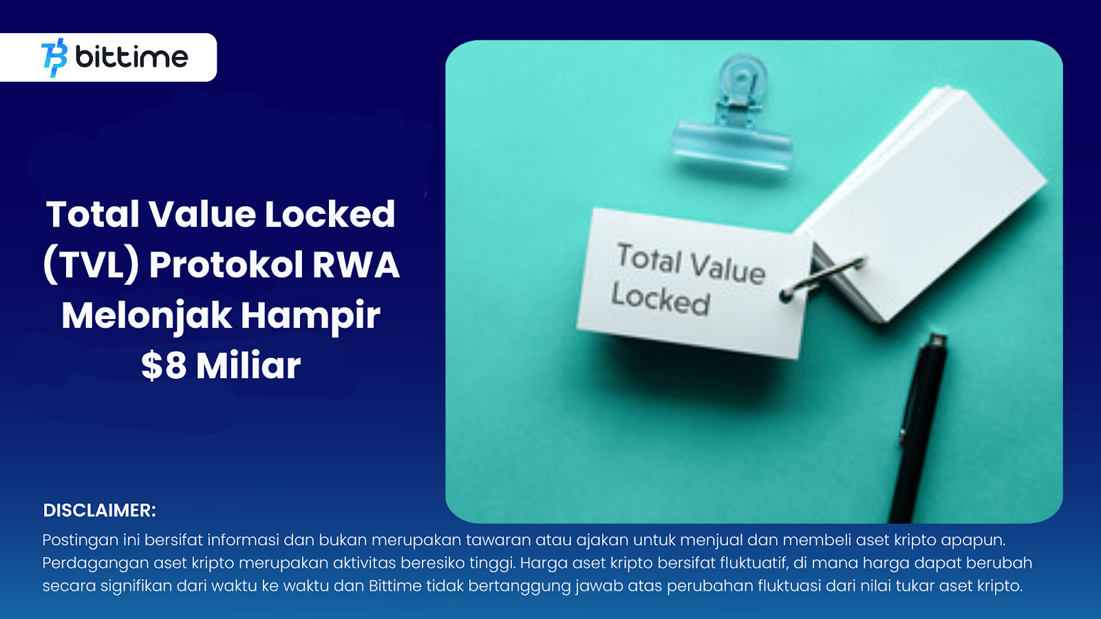 Total Value Locked (TVL) Protokol RWA Melonjak Hampir $8 Miliar – Bittime