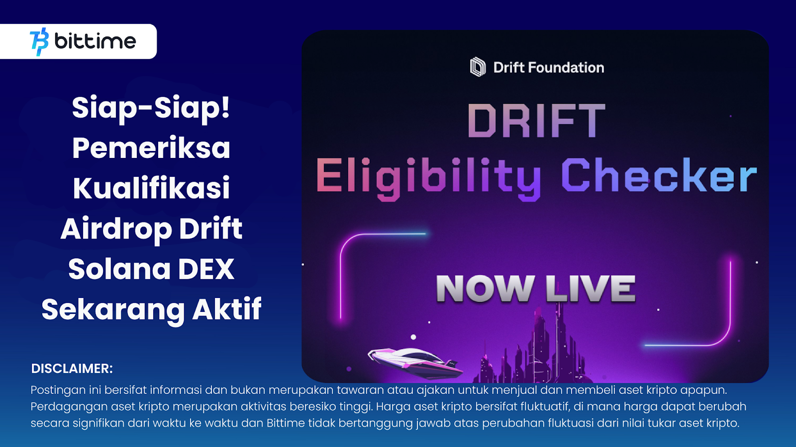 Get ready! Solana DEX Drift Airdrop Qualification Checker Now Live – Bittime