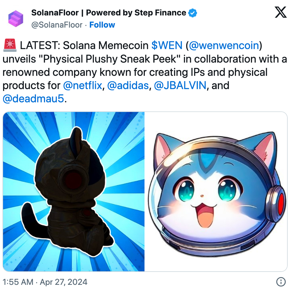 WEN Coin Introduces Cat Plushie Merchandise, an Adorable Cat Doll – Bittime