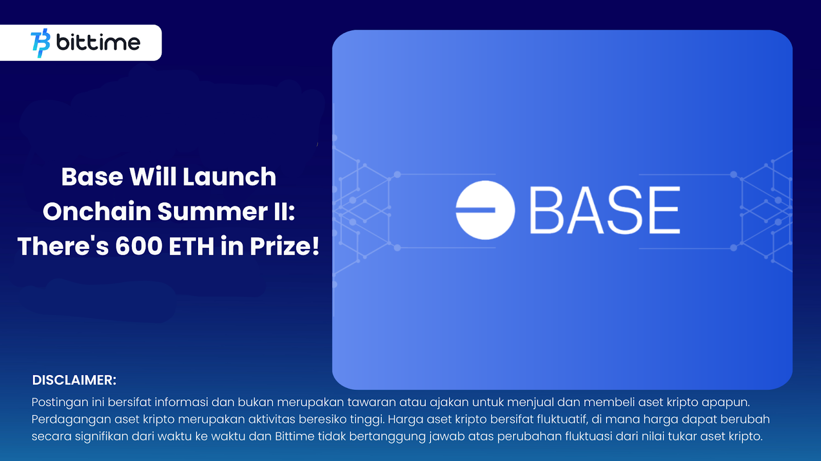 Base Will Launch Onchain Summer II: There's 600 ETH in Prize! – Bittime