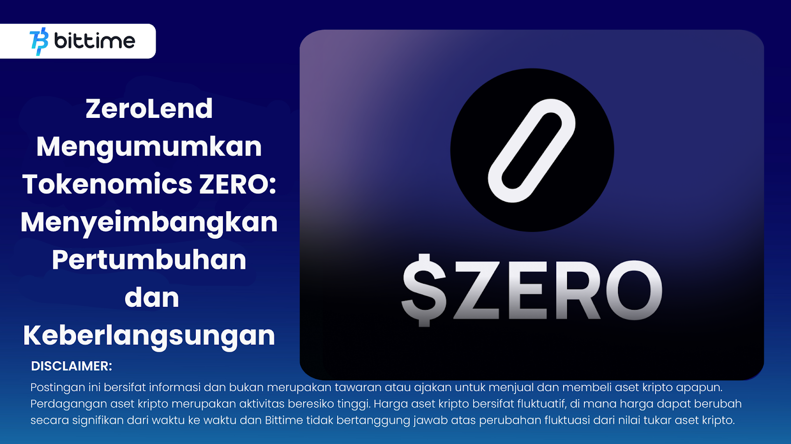 ZeroLend Announces Tokenomics ZERO: Balancing Growth and Sustainability – Bittime