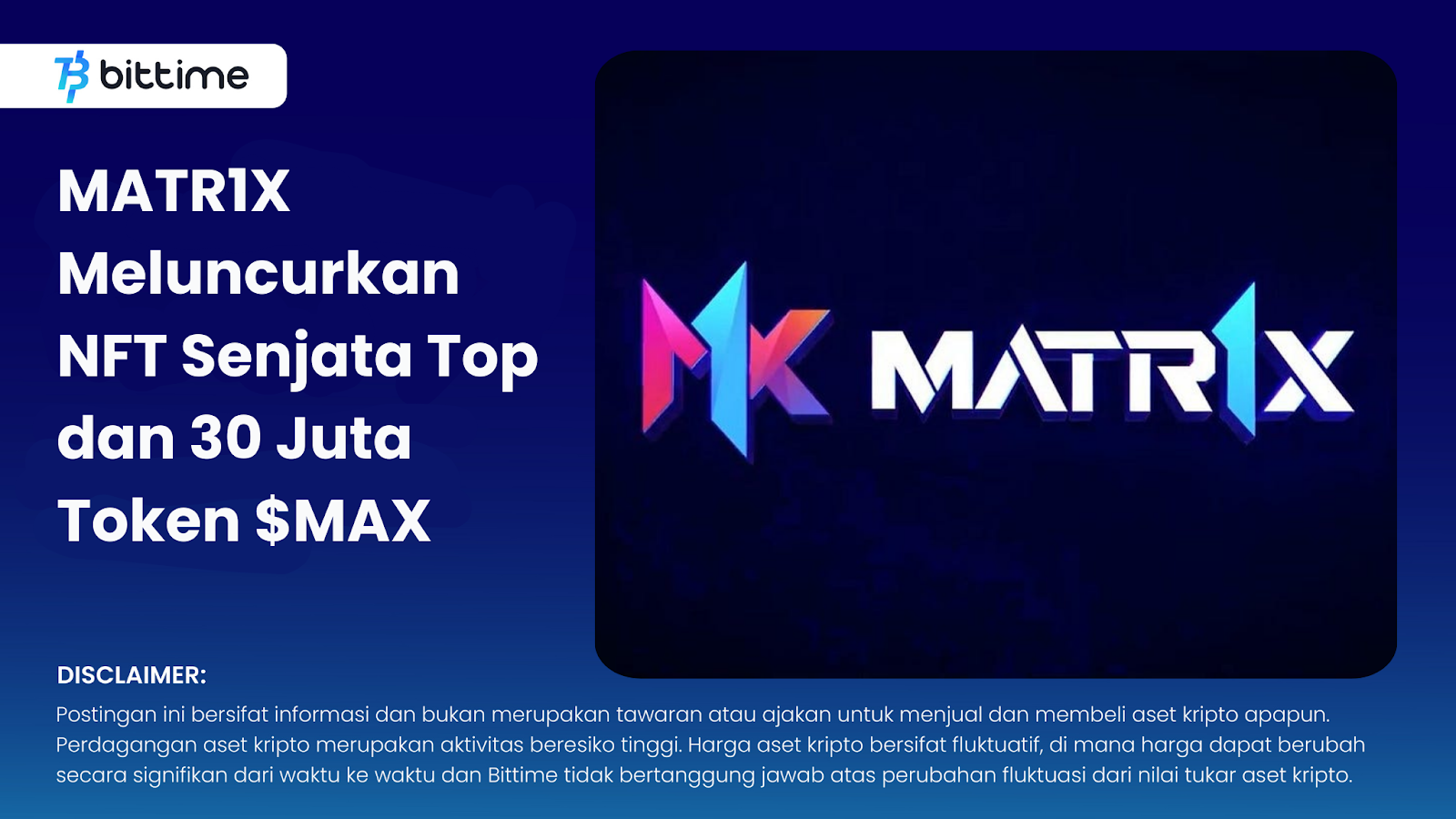 MATR1X Launches Top Gun NFTs and 30 Million $MAX Tokens – Bittime