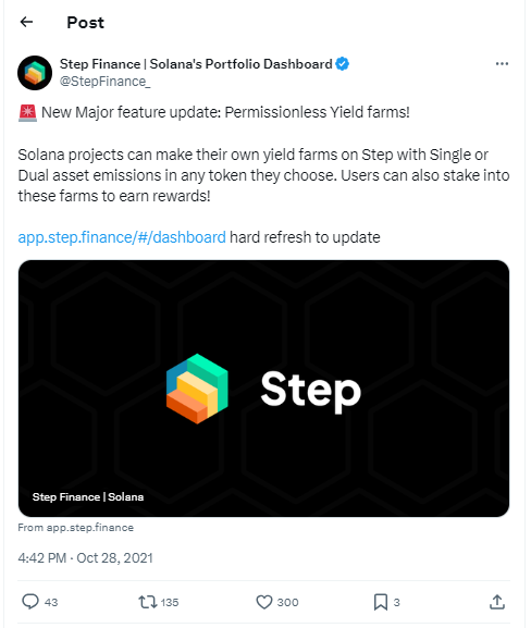 STEP Finance Innovation: Change the Face of Solana DeFi with Farm Yield ...