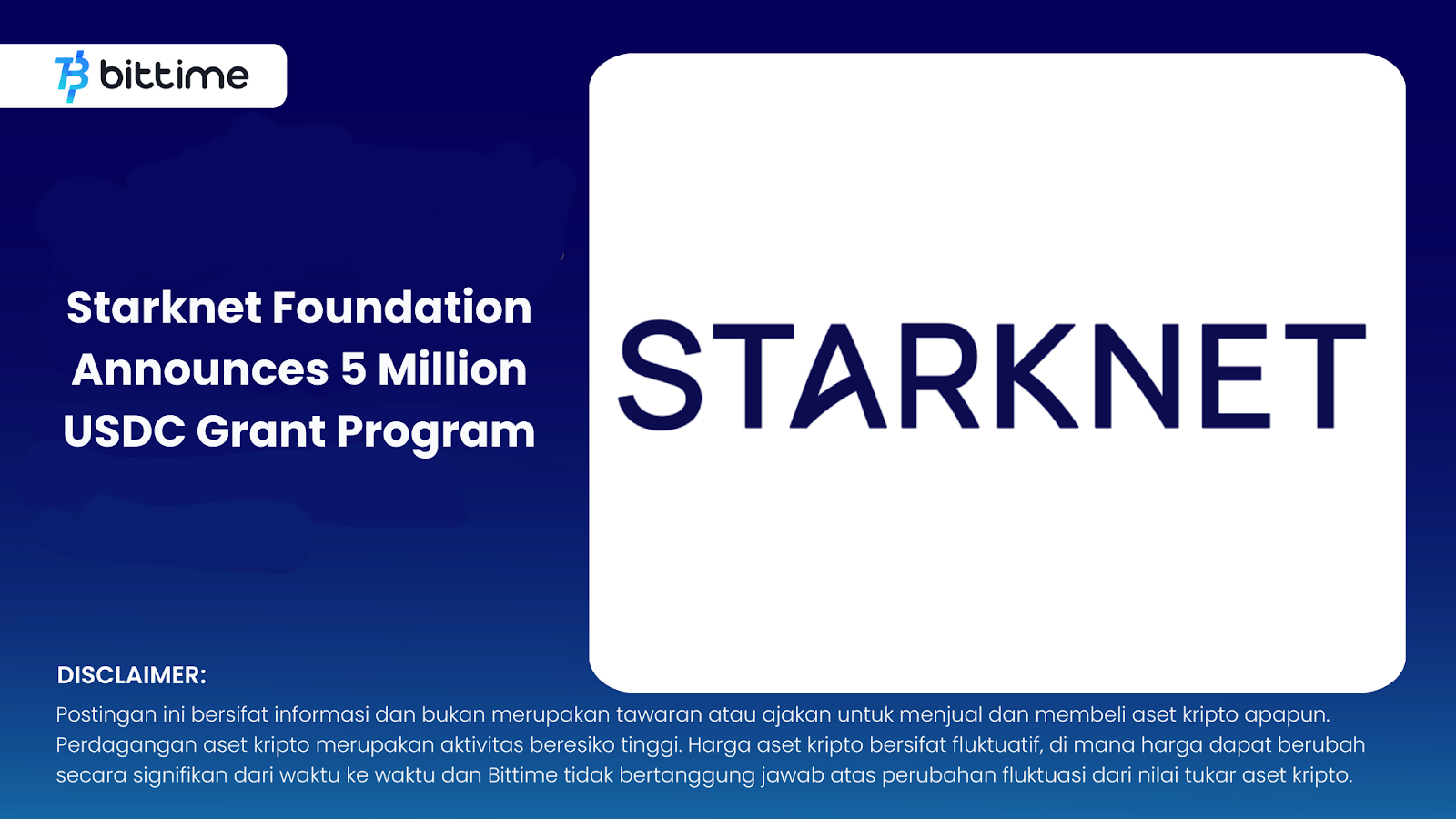 Starknet Foundation Announces 5 Million USDC Grant Program – Bittime
