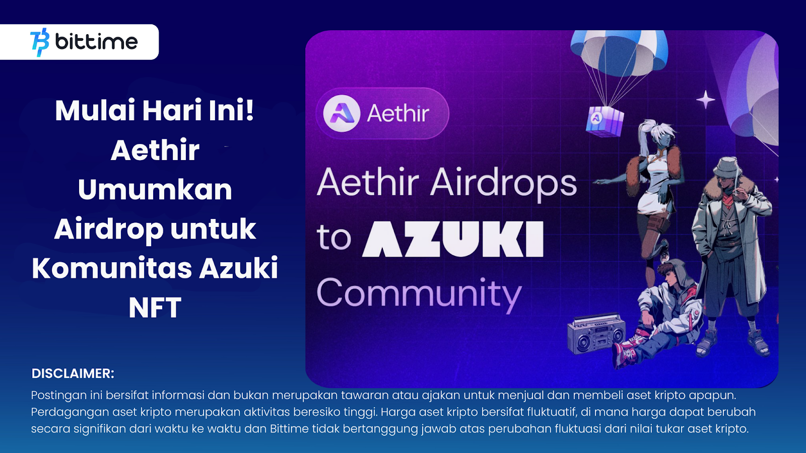 Starting today! Aethir Announces Airdrop for Azuki NFT Community – Bittime