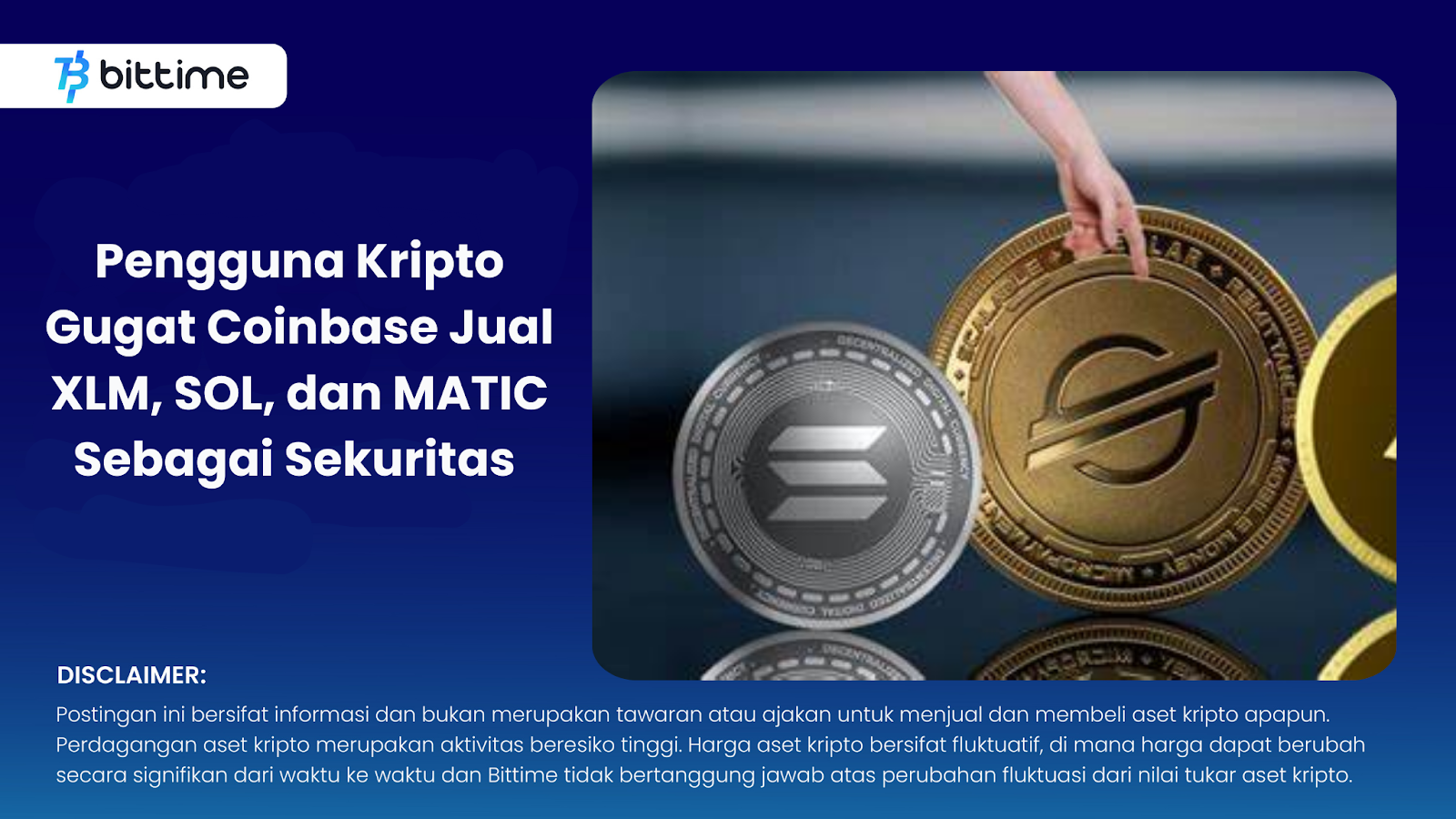 Crypto Users Sue Coinbase for Selling XLM, SOL, and MATIC as Securities – Bittime