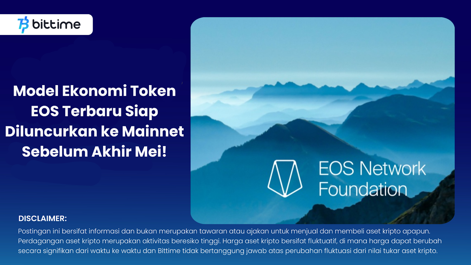 Model Ekonomi Token EOS Terbaru Siap Diluncurkan ke Mainnet Sebelum Akhir Mei! – Bittime