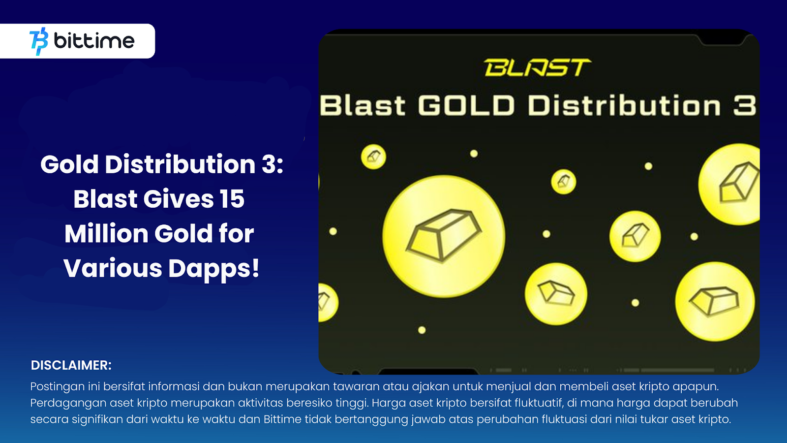 Gold Distribution 3: Blast Gives 15 Million Gold for Various Dapps ...