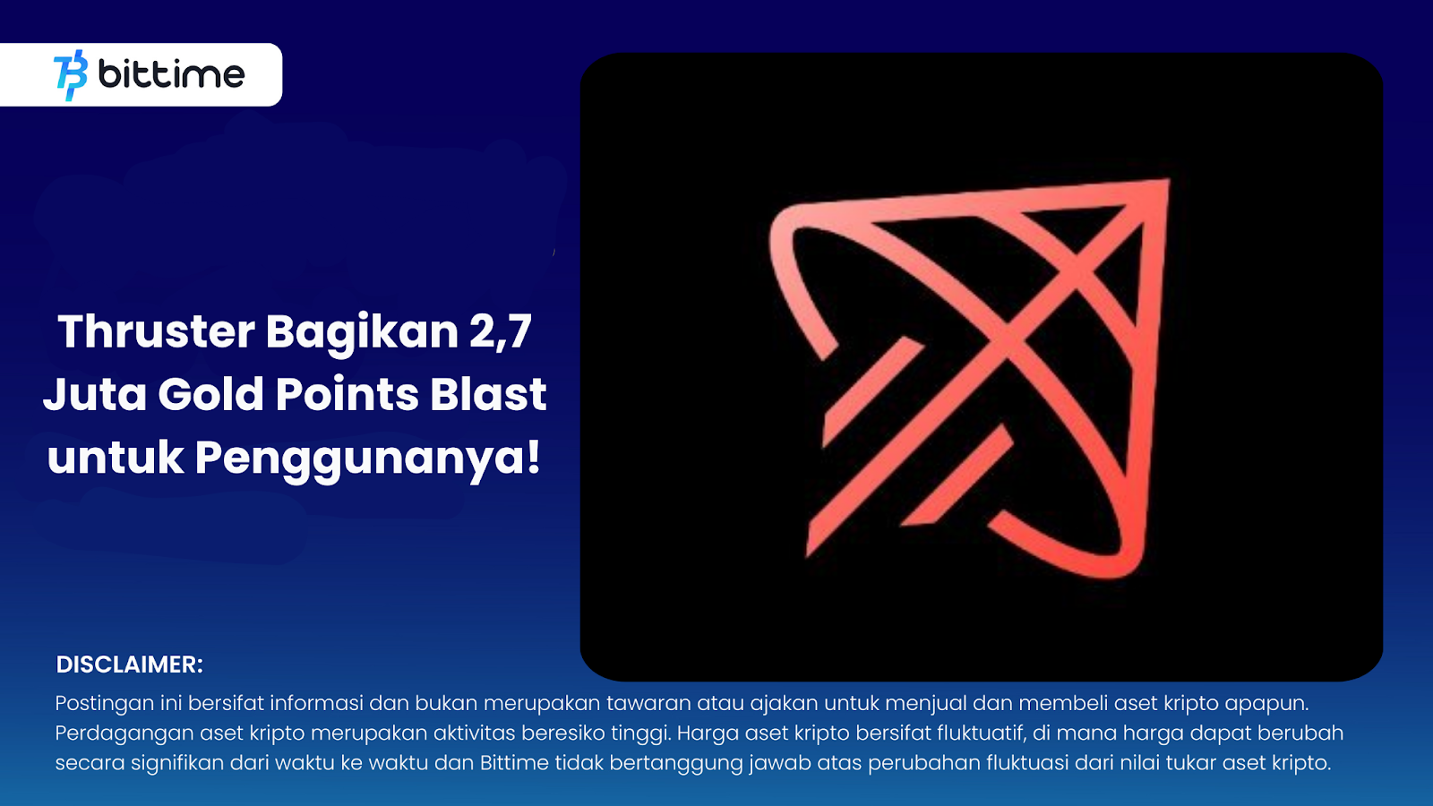 Thruster Bagikan 2,7 Juta Gold Points Blast untuk Penggunanya! – Bittime