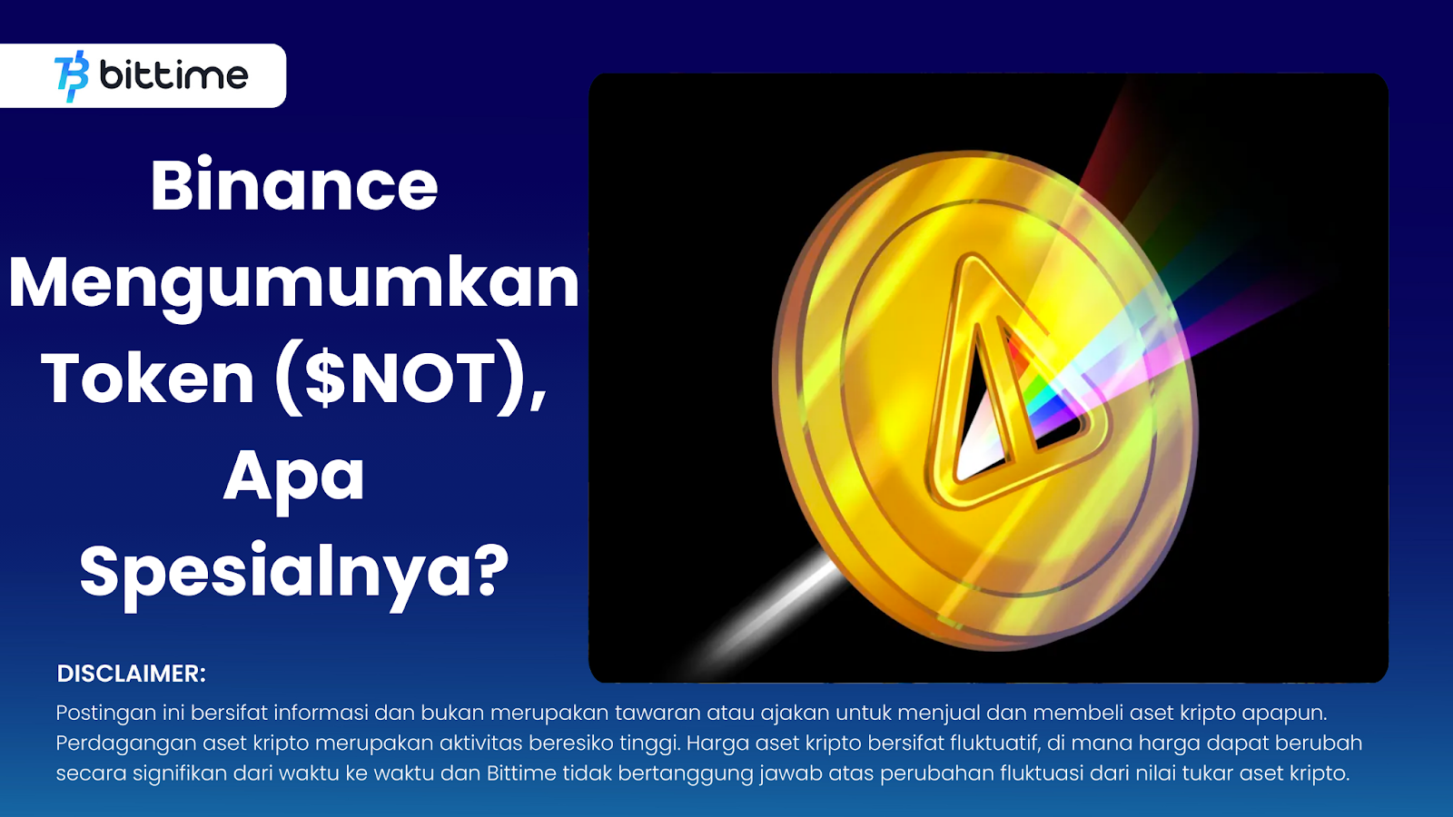 Binance Announces ($NOT) Token, What's Special? – Bittime