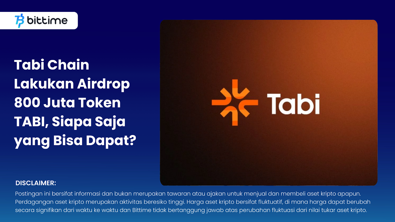 Tabi Chain Airdrops 800 Million TABI Tokens, Who Can Get It? – Bittime