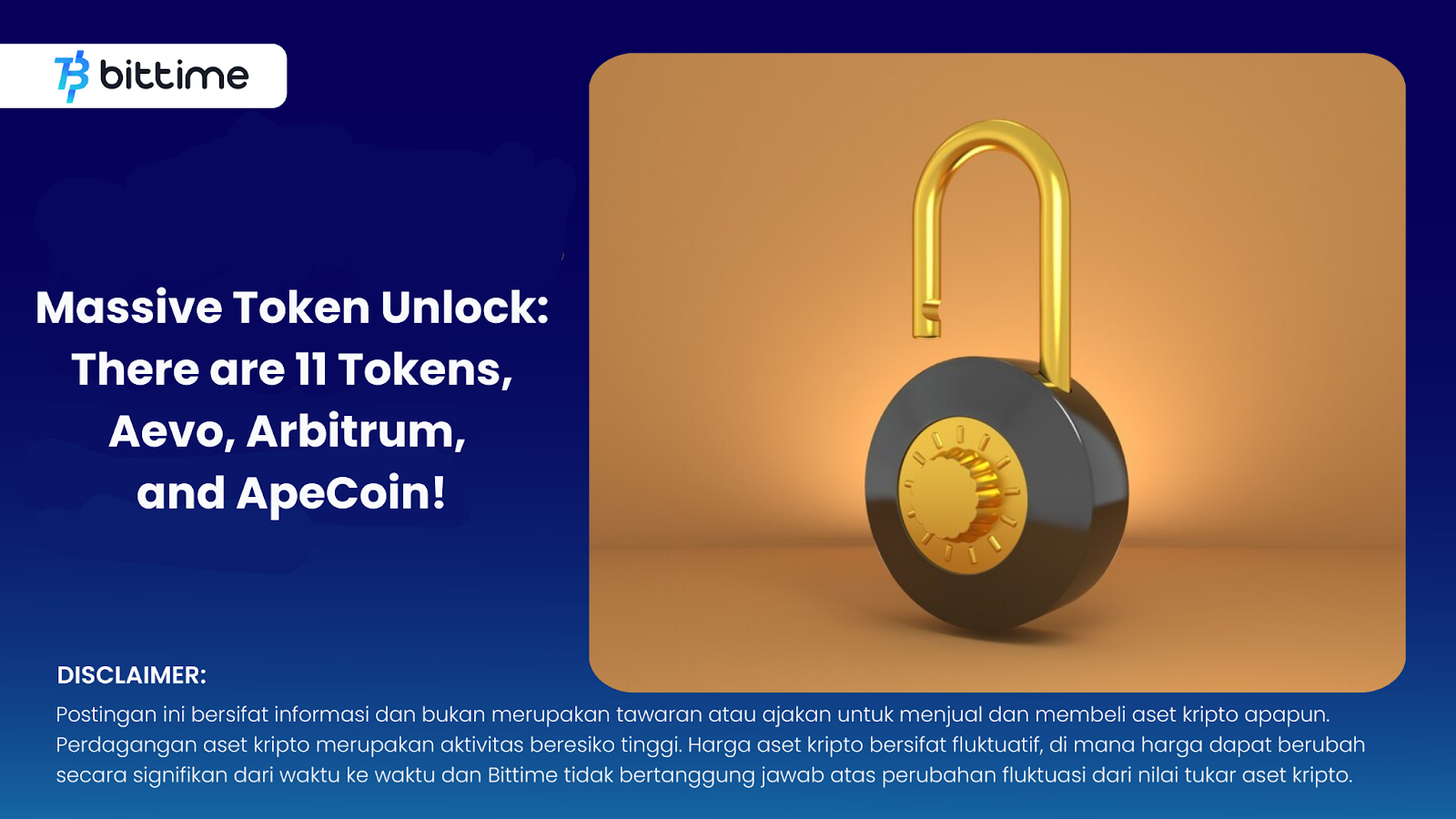 Massive Token Unlock: There are 11 Tokens, Aevo, Arbitrum, and ApeCoin! – Bittime