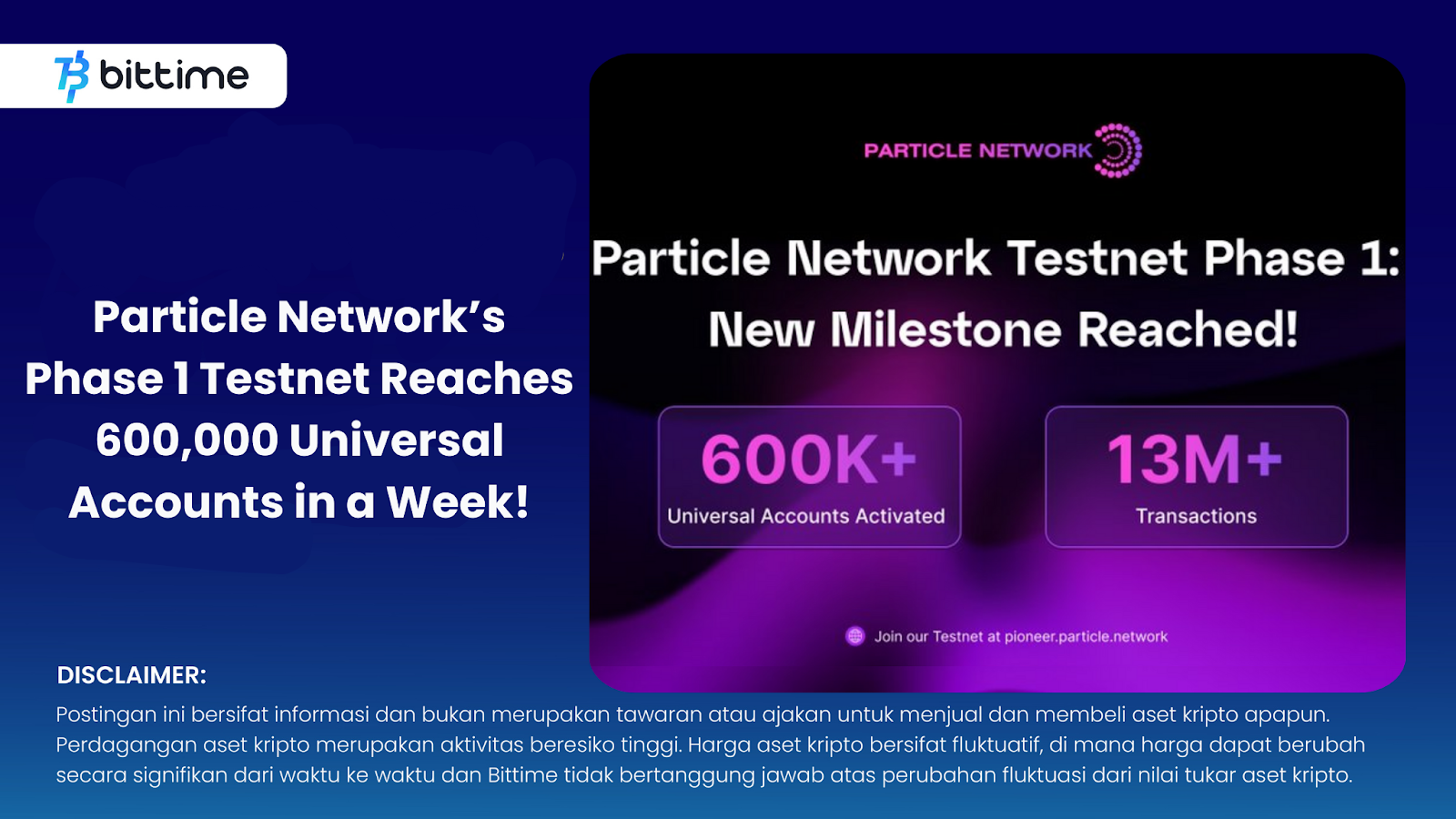 Particle Network’s Phase 1 Testnet Reaches 600,000 Universal Accounts ...
