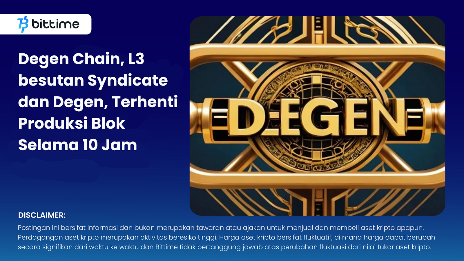 Degen Chain, L3 made by Syndicate and Degen, stopped block production for 10 hours – Bittime