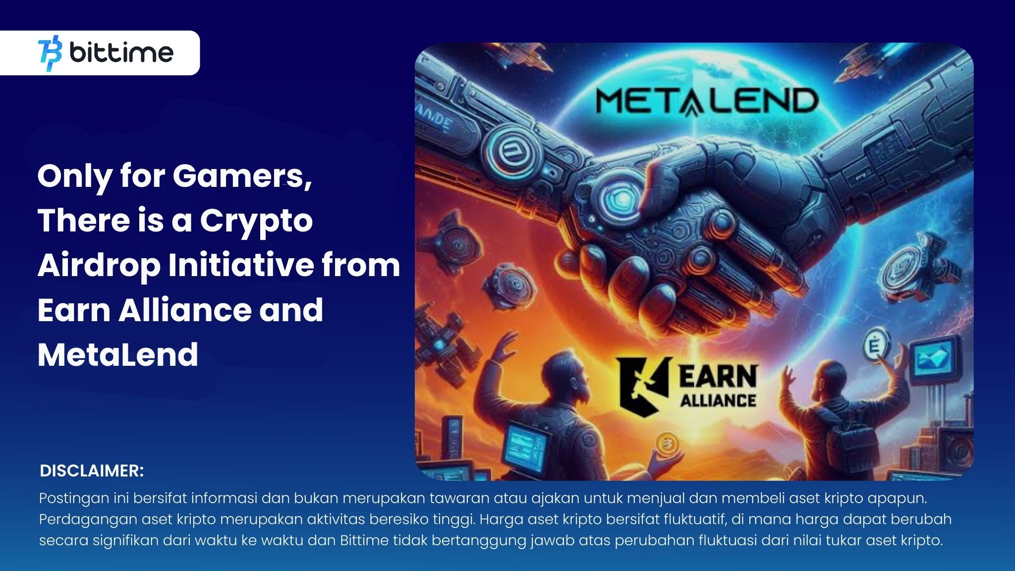 Only for Gamers, There is a Crypto Airdrop Initiative from Earn Alliance and MetaLend – Bittime