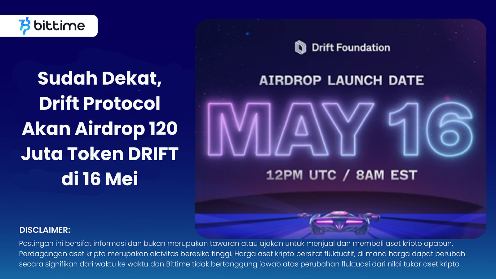 Getting Closer! Drift Protocol will airdrop 120 million DRIFT tokens on May 16 – Bittime