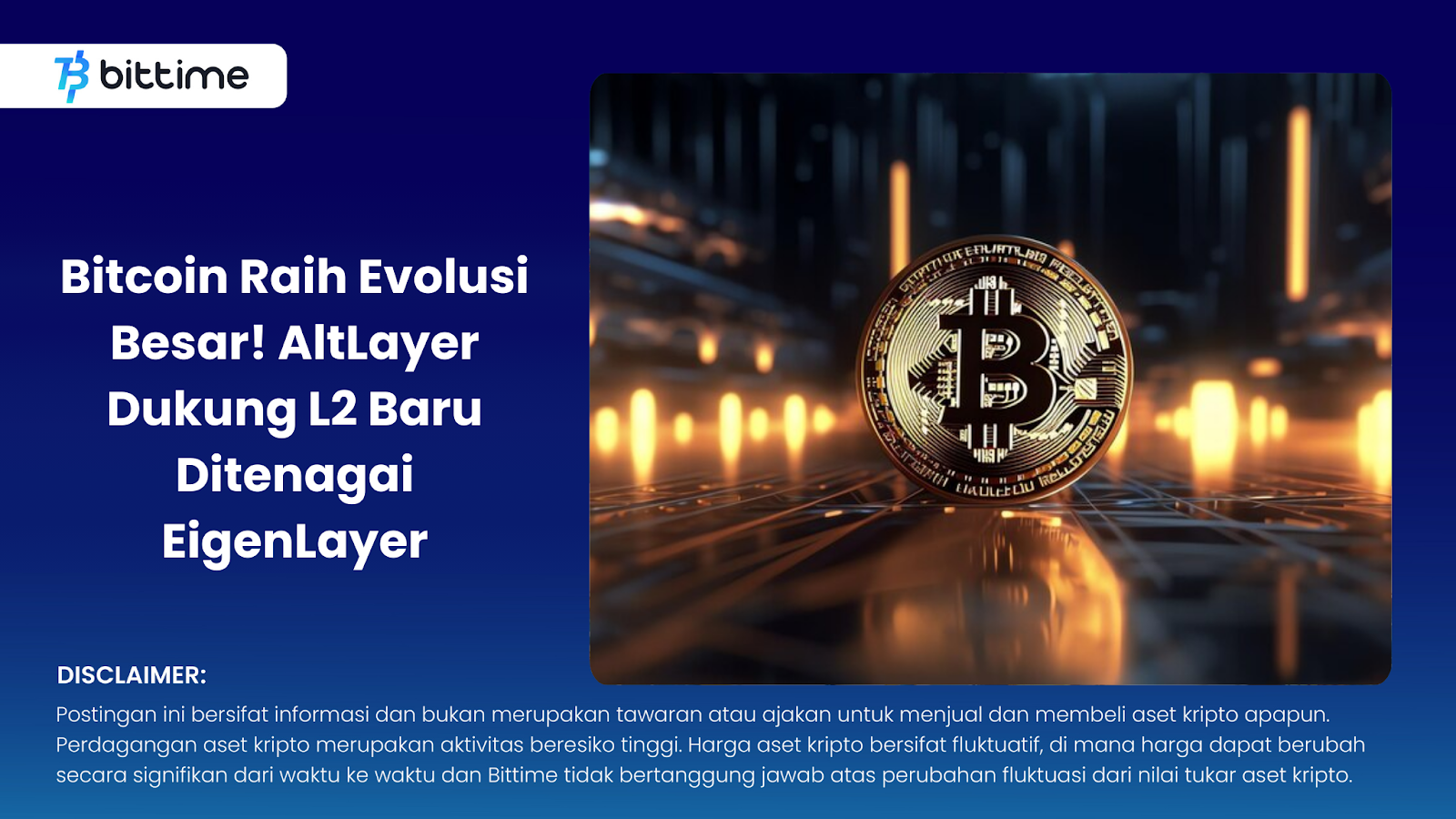 Bitcoin Achieves Major Evolution! AltLayer Supports New L2 Powered by EigenLayer – Bittime