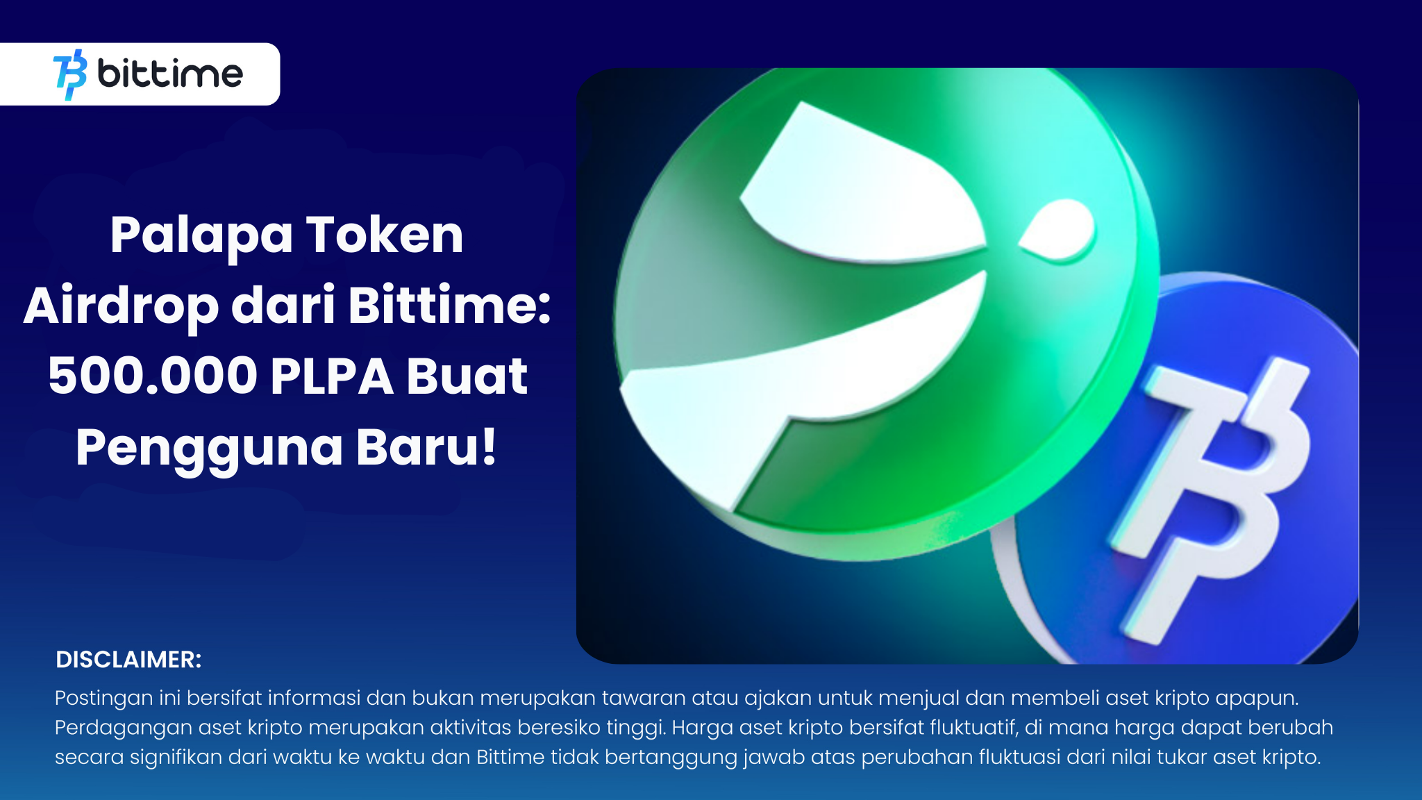 Palapa Token Airdrop from Bittime: 500,000 PLPA Create New User! – Bittime