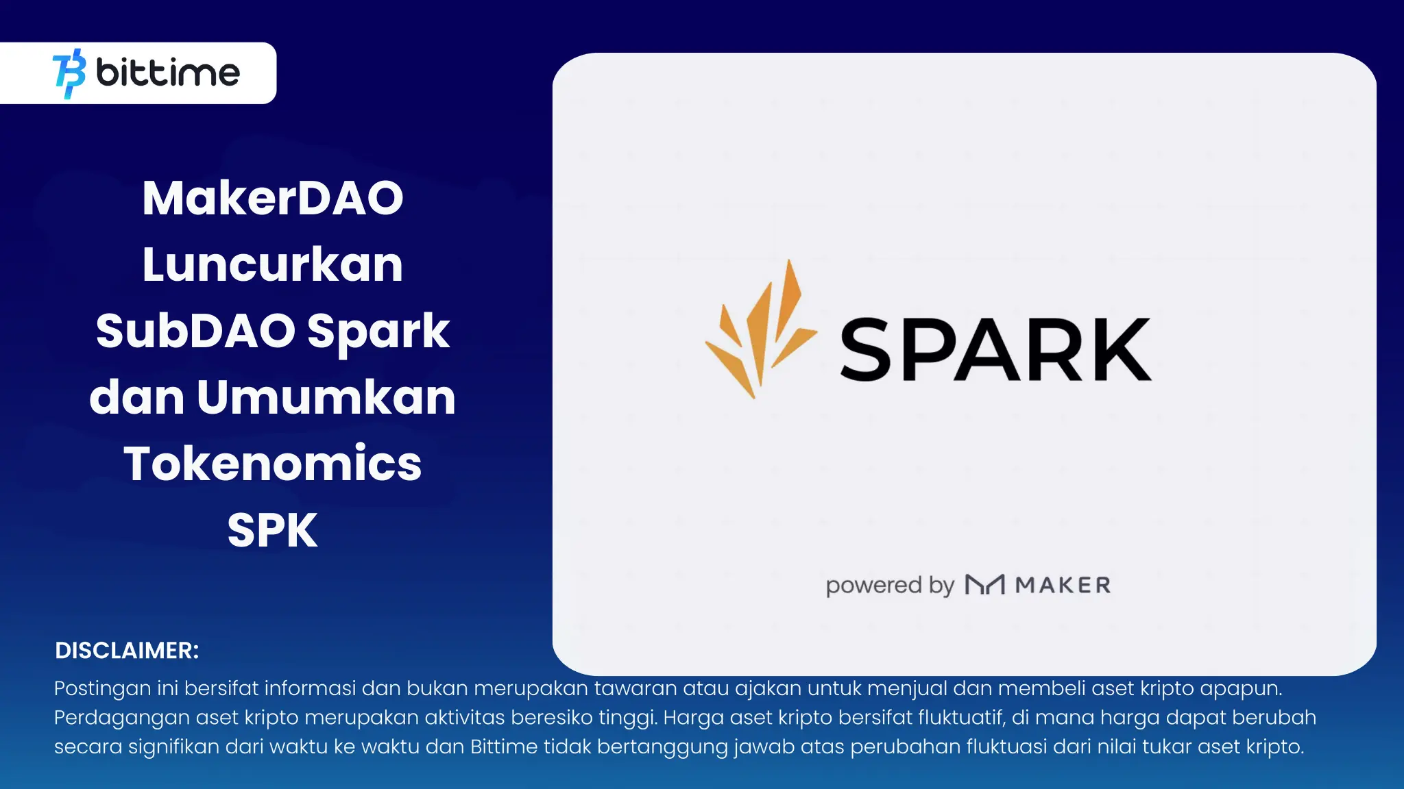 MakerDAO Launches Spark SubDAO and Announces SPK Tokenomics – Bittime