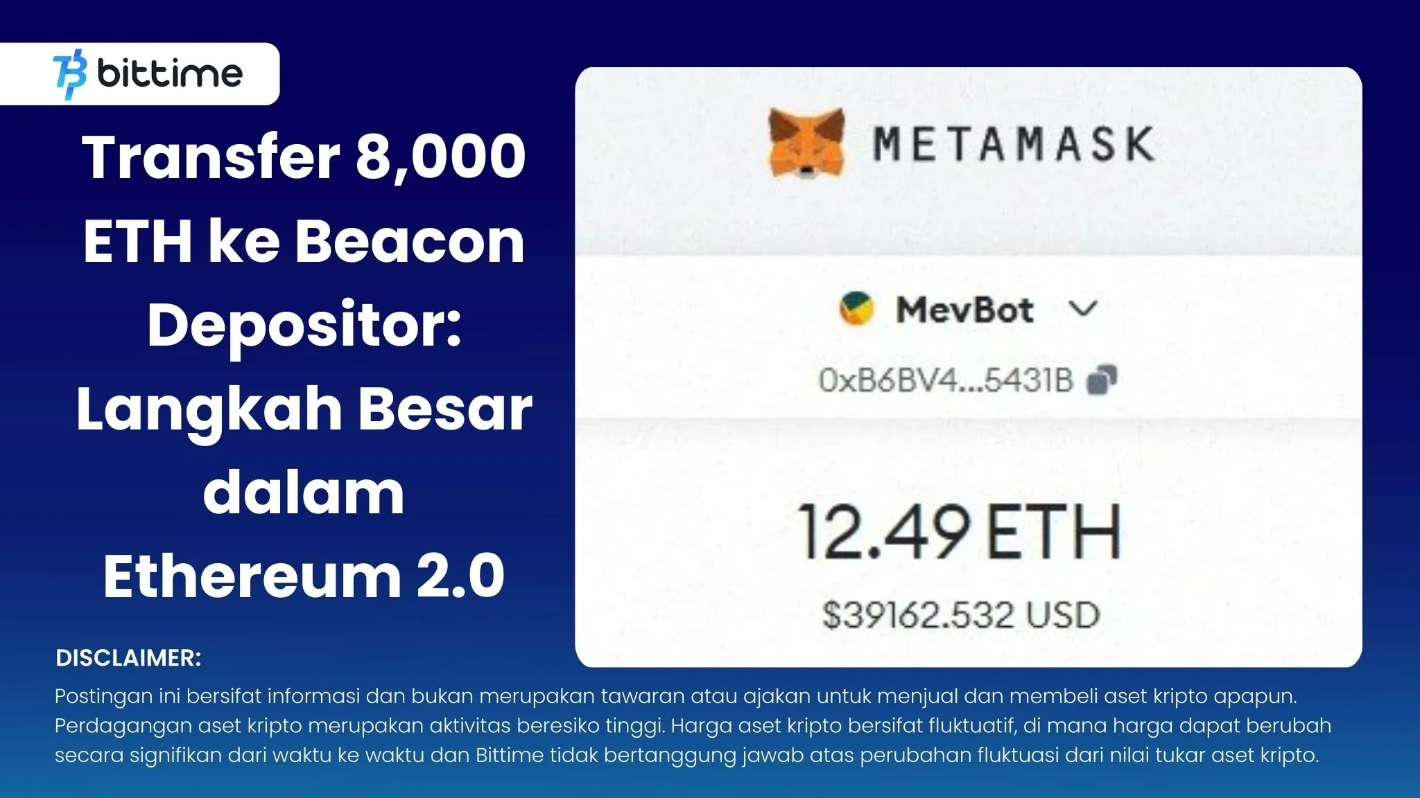 Transfer 8,000 ETH ke Beacon Depositor: Langkah Besar dalam Ethereum 2.0 – Bittime